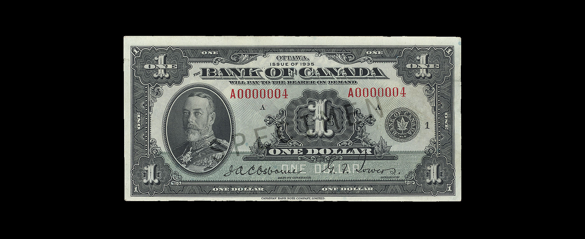 First Series $1 Note - Bank of Canada Museum